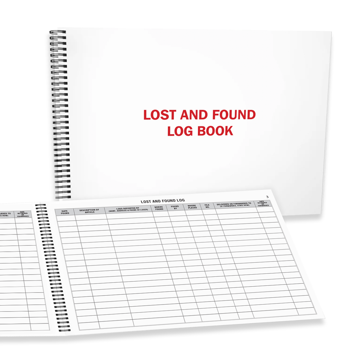 Lost & Found Log Book – Log Books Unlimited