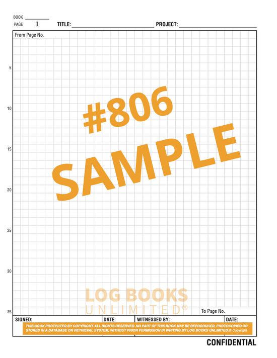 Laboratory Log Book #806 – Log Books Unlimited