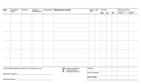 Aviation Maintenance Technicians Log Book #SP-AMT – Log Books Unlimited