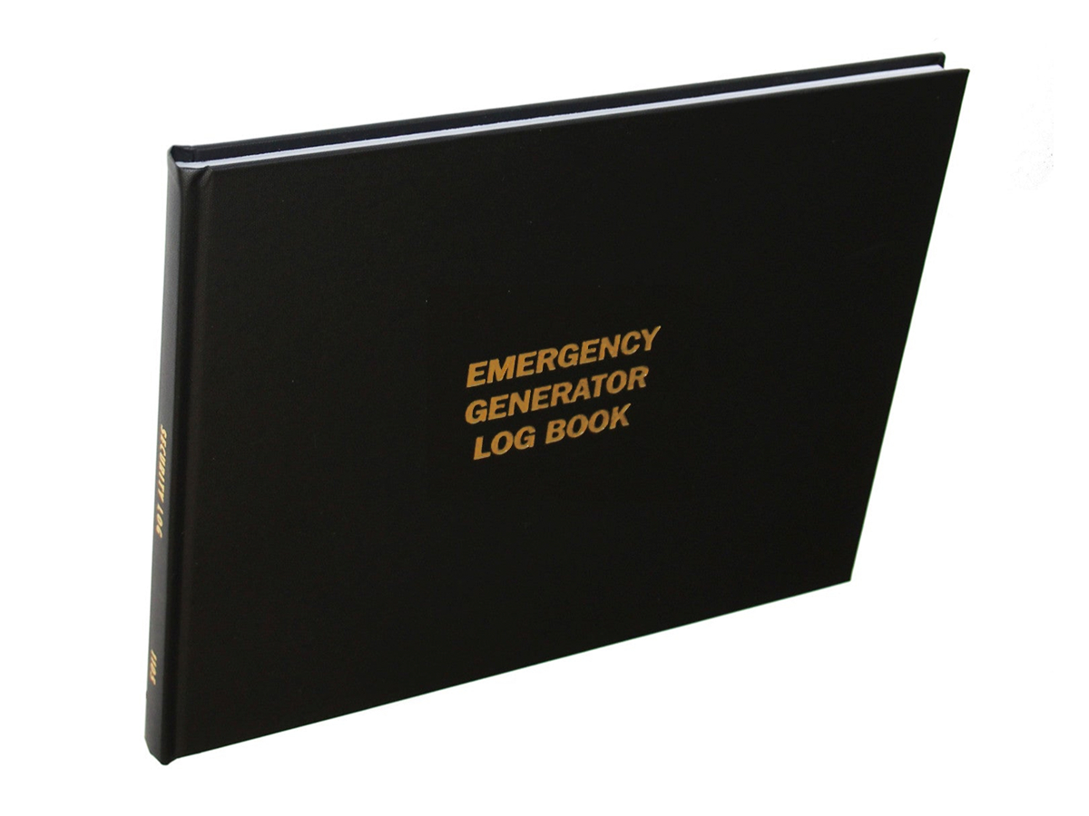 Emergency Generator Log Book #513-NJ – Log Books Unlimited