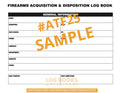 Firearms Acquisition & Disposition Log Book #ATF25 – Log Books Unlimited