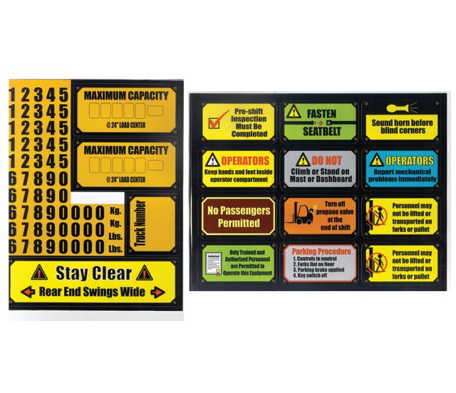 Lift Truck Safety Stickers – Log Books Unlimited
