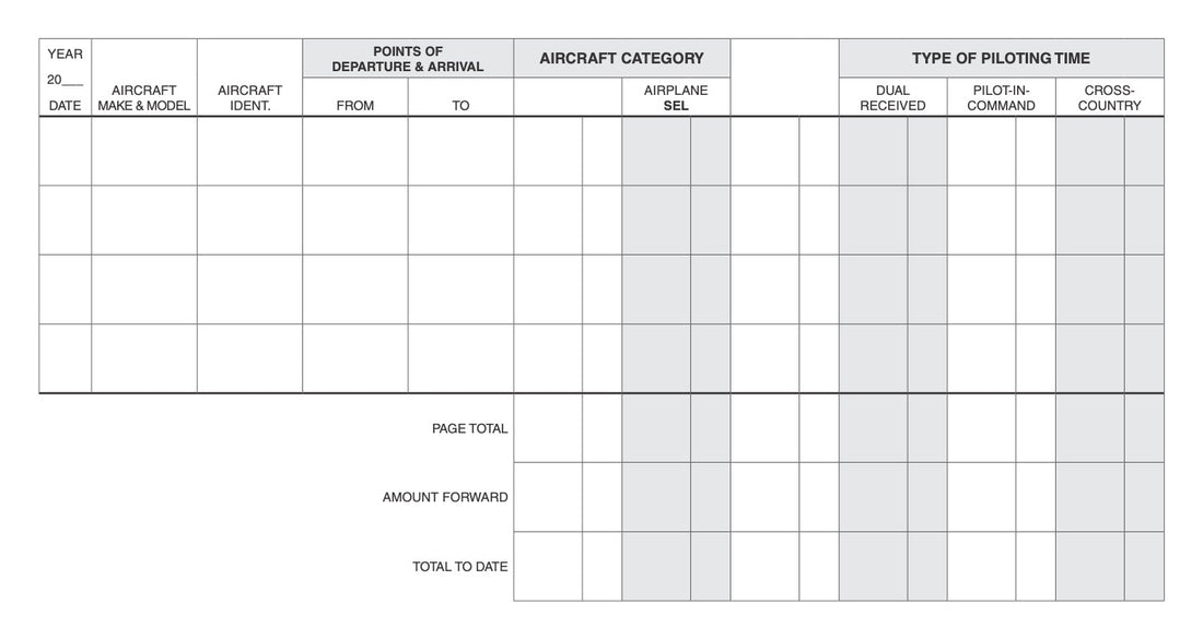Pilot’s First Logbook SP-10 | Pilot Logbook – Log Books Unlimited