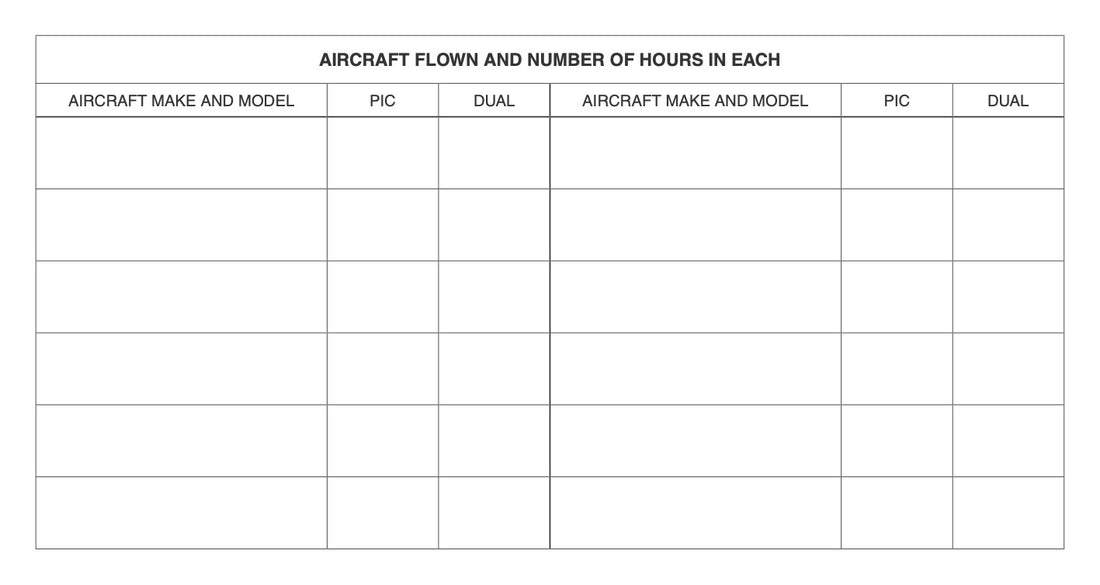 Pilot’s First Logbook SP-10 | Pilot Logbook – Log Books Unlimited