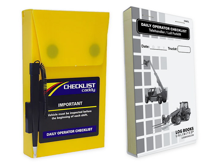 Telehandler / Lull Forklift Checklist + Plastic Caddy # SCADD(TL) – Log ...