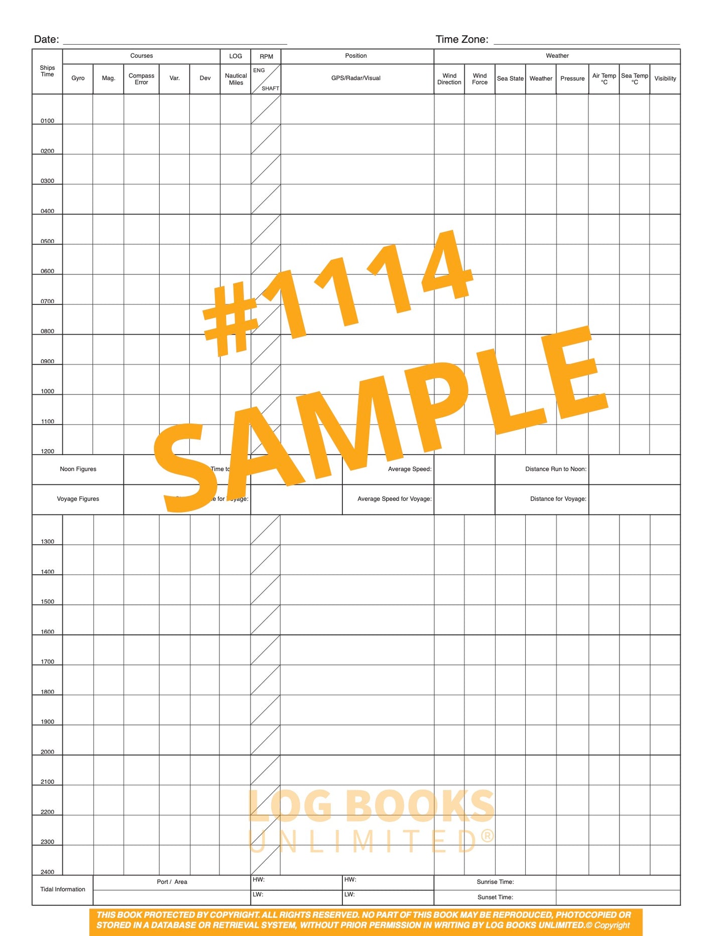 Vessel Deck Log Book #1114 – Log Books Unlimited