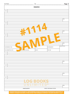 Vessel Deck Log Book #1114 – Log Books Unlimited