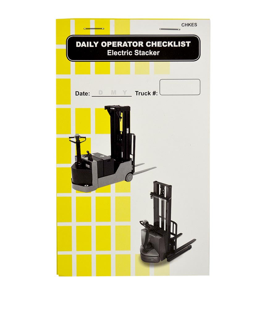 Electric Stacker - Checklist Caddy. Most Reliable Lift Truck Logbook ...